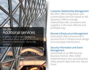 Business Intelligence for Retail - ScienceSoft | PPT