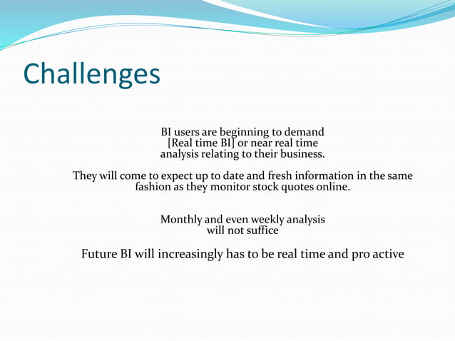 Business intelligence overview | PPT