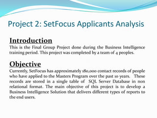 Business Intelligence Portfolio | PPT
