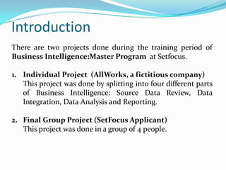 Business Intelligence Portfolio | PPT