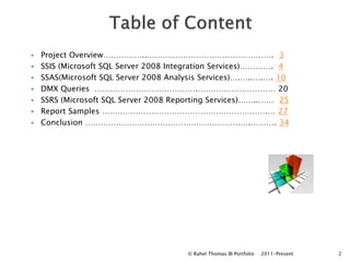 Business Intelligence Portfolio Rahel Thomas | PPT