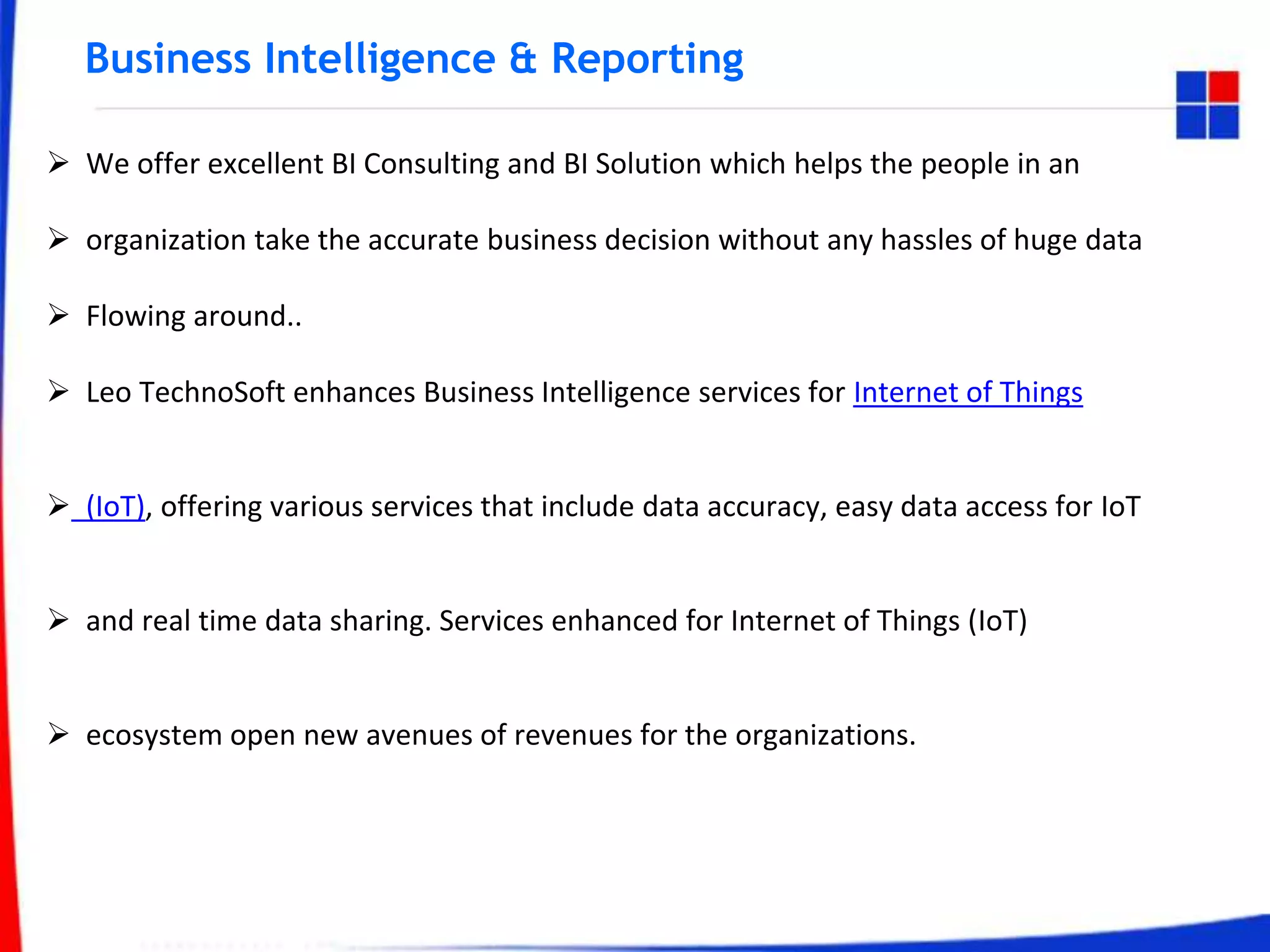 Business intelligence & reporting | PPTX | IT and Internet Support ...