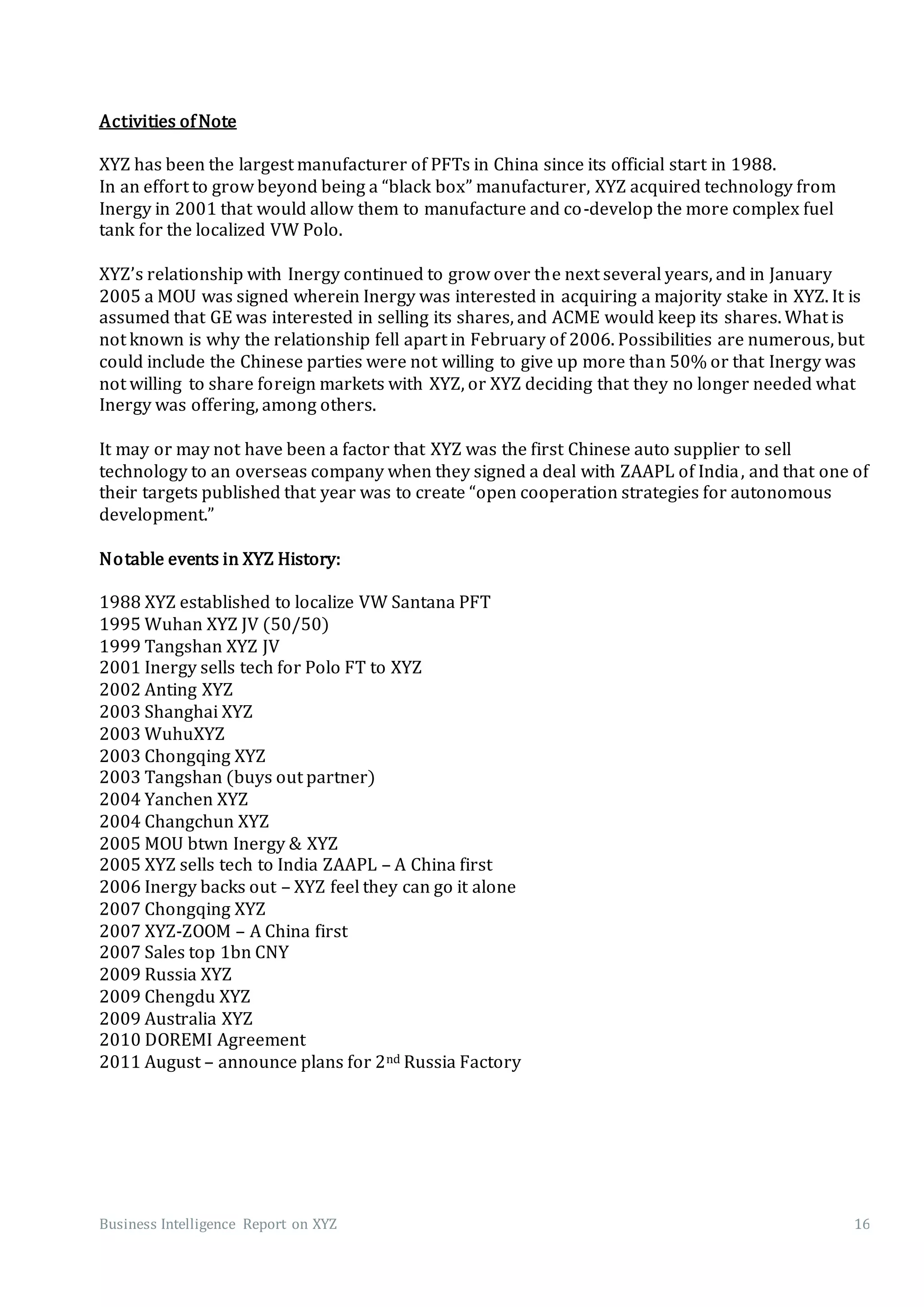 Business intelligence report sample 011312 | PDF