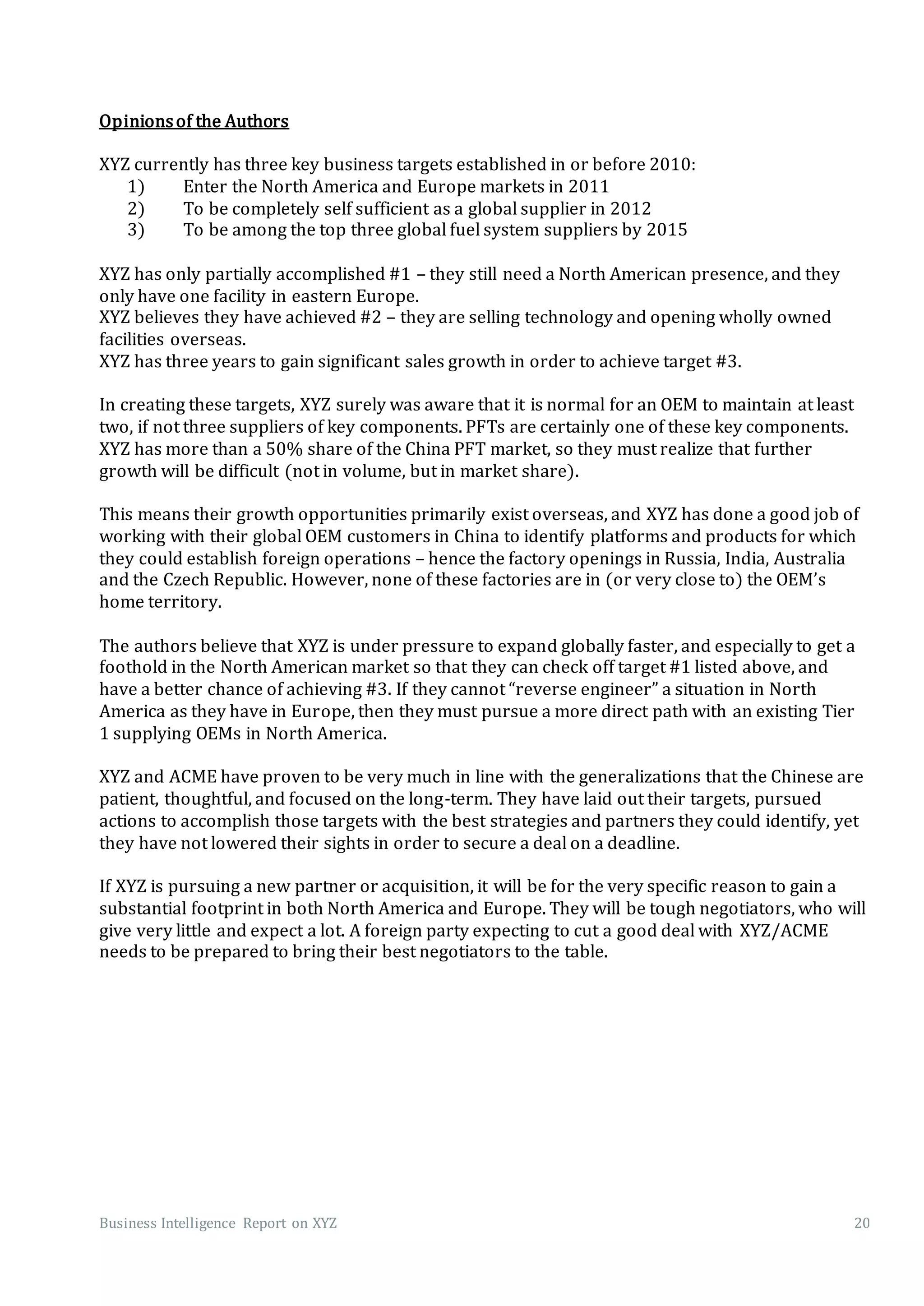 Business intelligence report sample 011312 | PDF