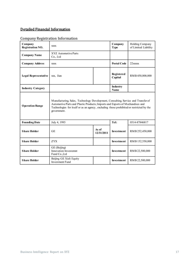Business intelligence report sample 011312 | PDF