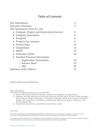 Business intelligence report sample 011312 | PDF