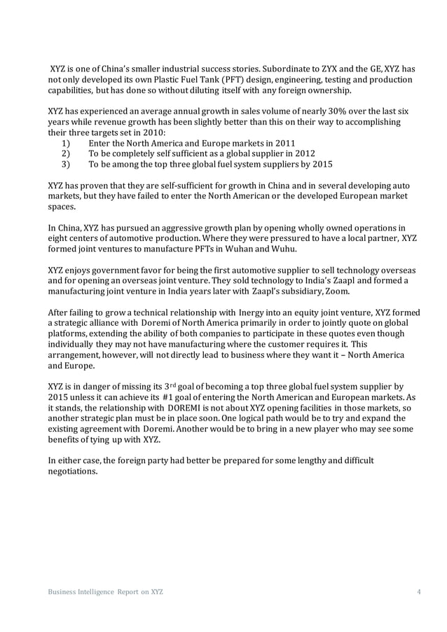 Business intelligence report sample 011312 | PDF