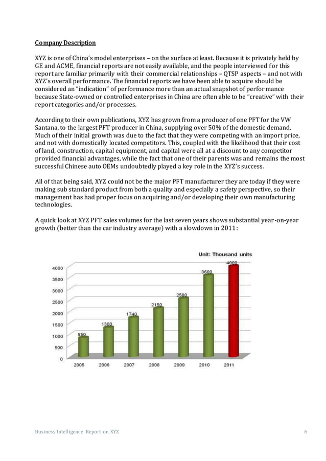 Business intelligence report sample 011312 | PDF