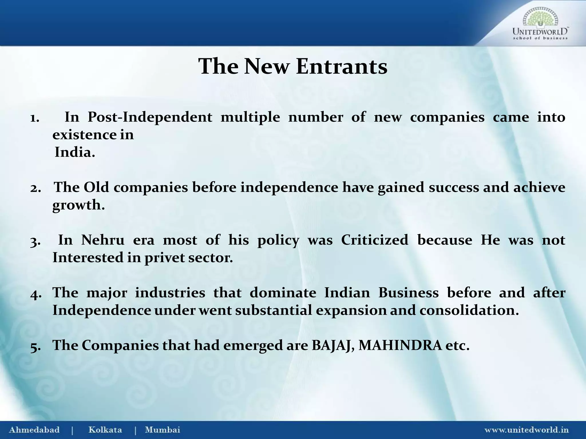 Business in the nehru era | PPTX