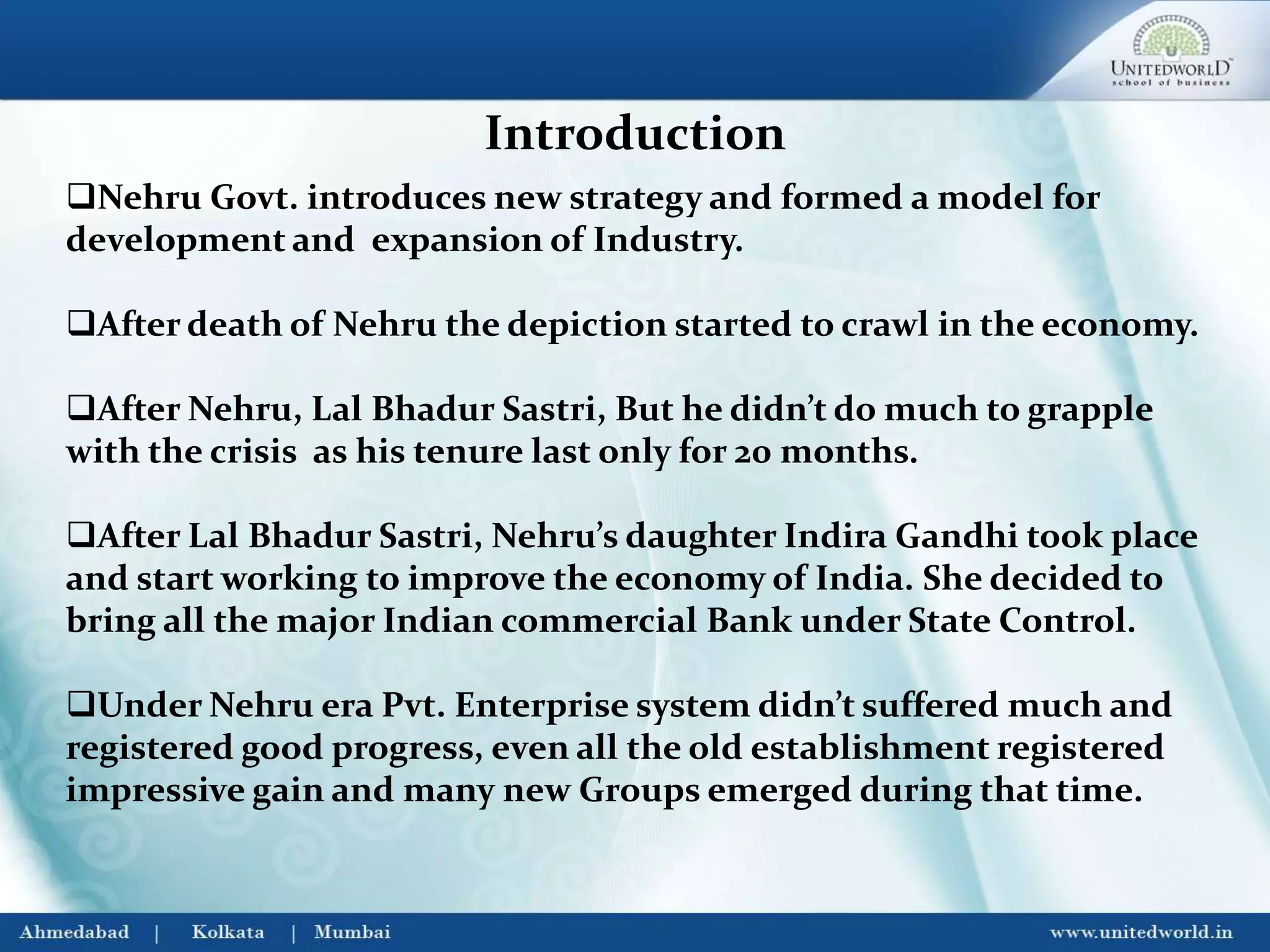 Business in the nehru era | PPTX