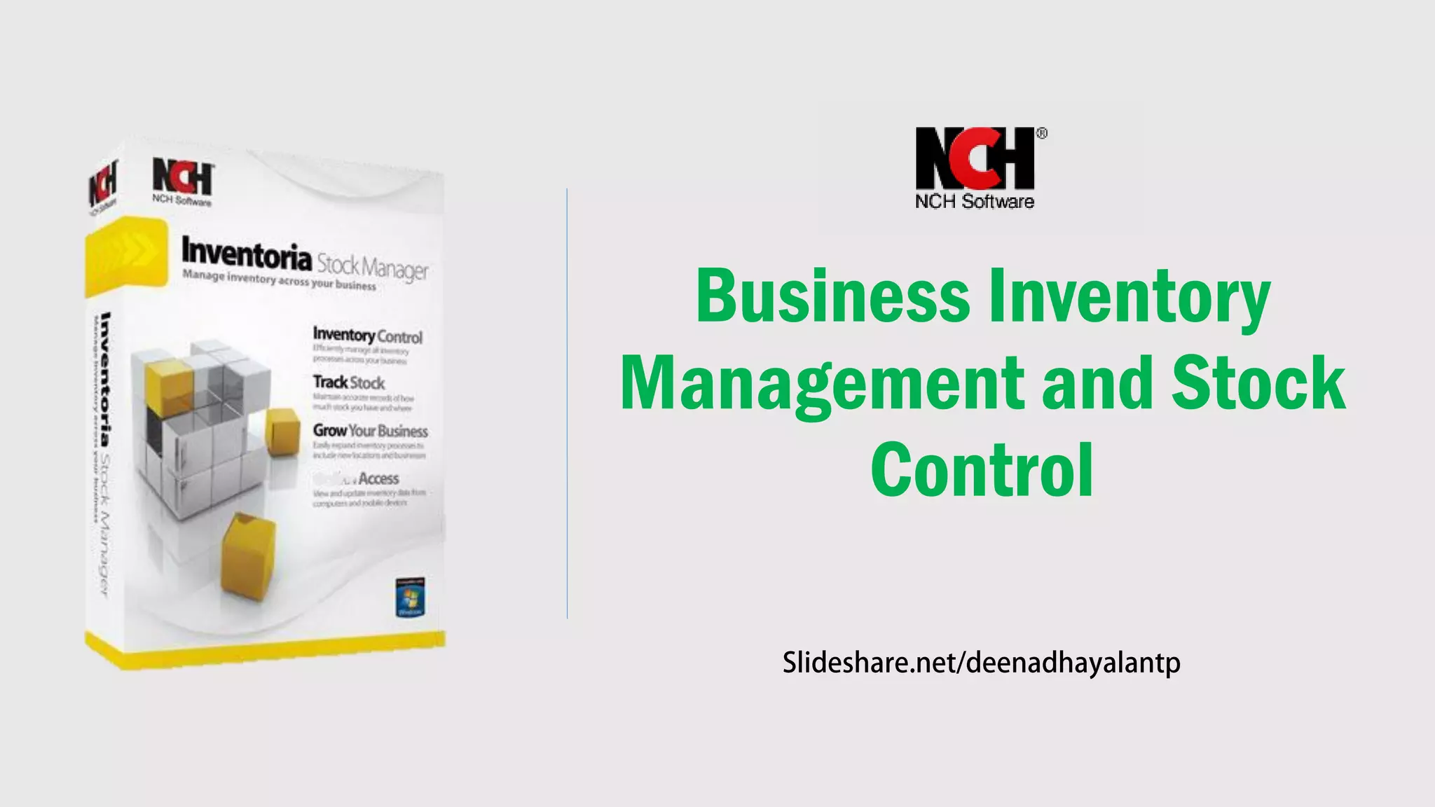 Inventory management and stock control software | Inventoria | PDF