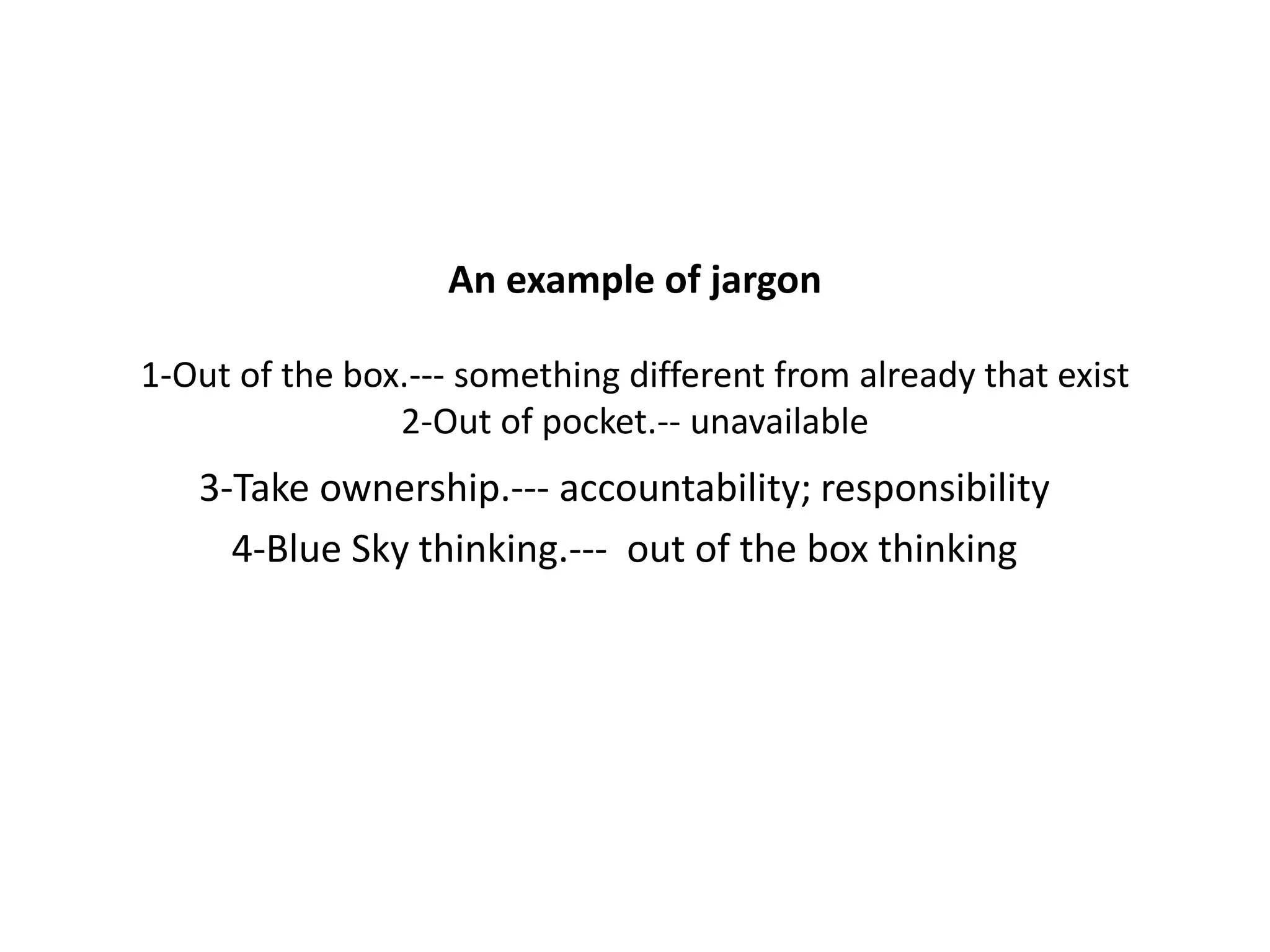 Business Jargons | PPTX