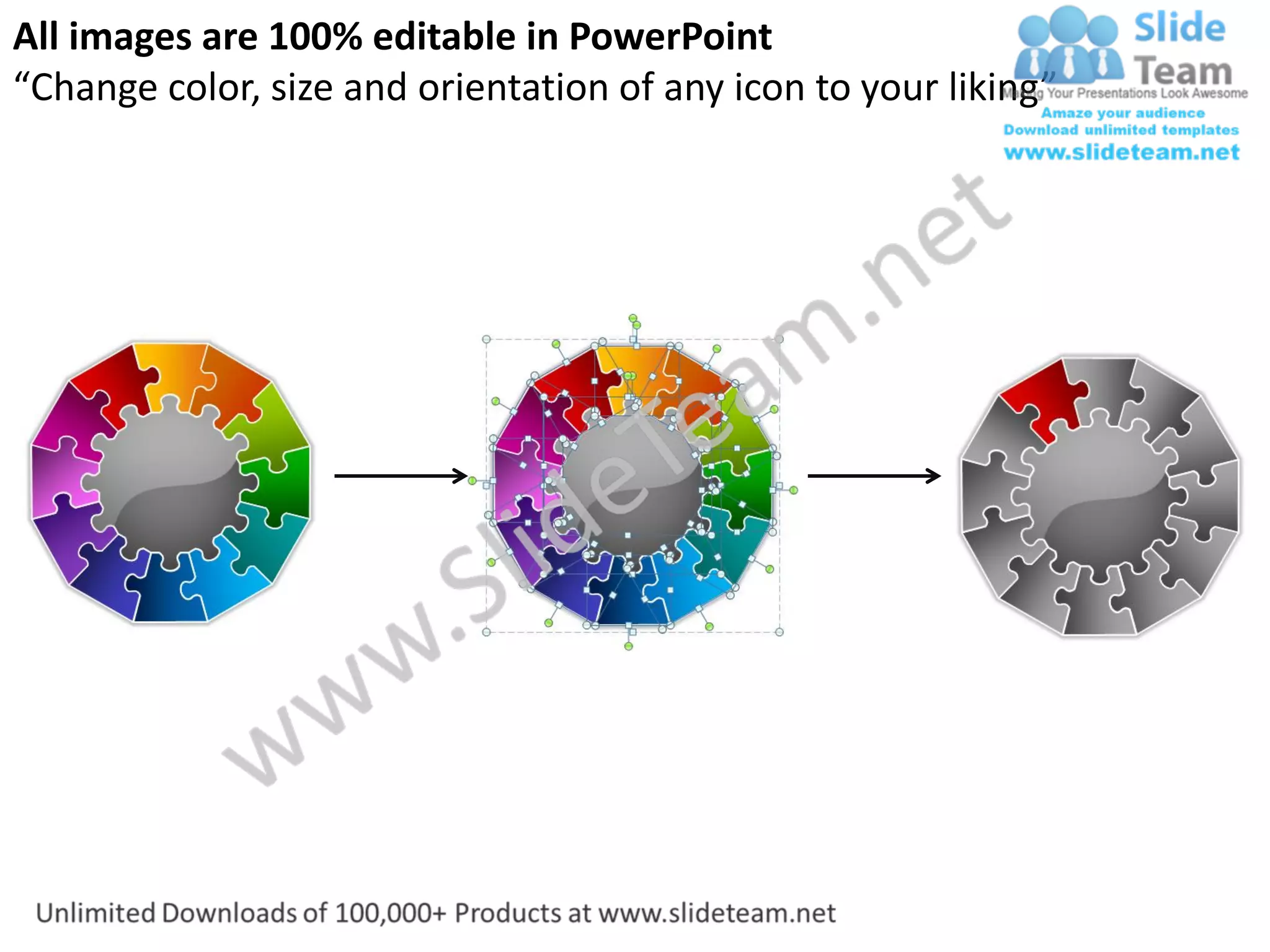 Business jigsaw chart 12 stages powerpoint templates 0712 | PDF