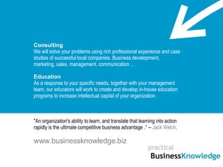 Business Knowledge | PPS | Management Consulting Industry | Industries