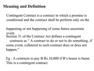 contingent contract | PPT
