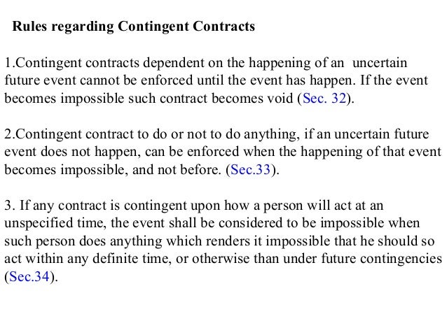 contingent contract