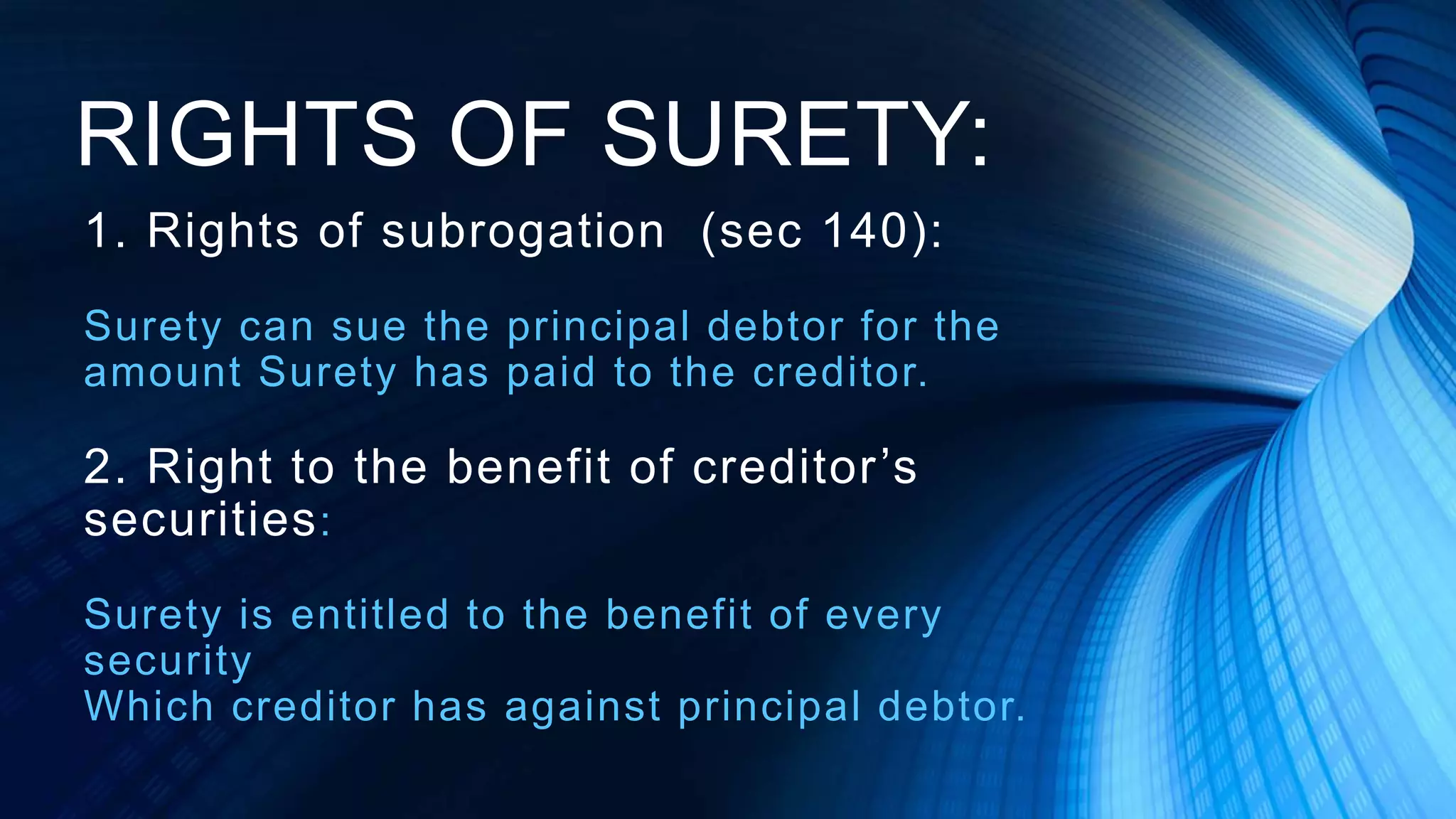 Business law Surety and Co surety | PPTX