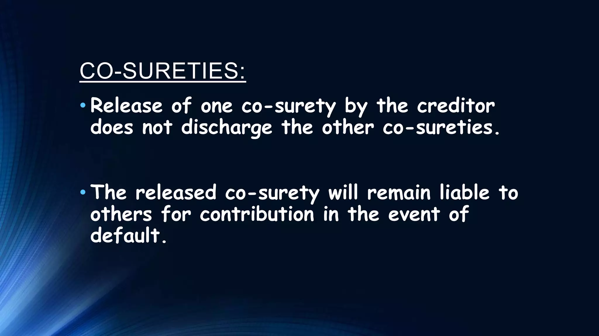 Business law Surety and Co surety | PPT