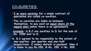 Business law Surety and Co surety | PPTX