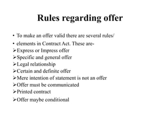Offer & Rules Regarding Offer | PPTX