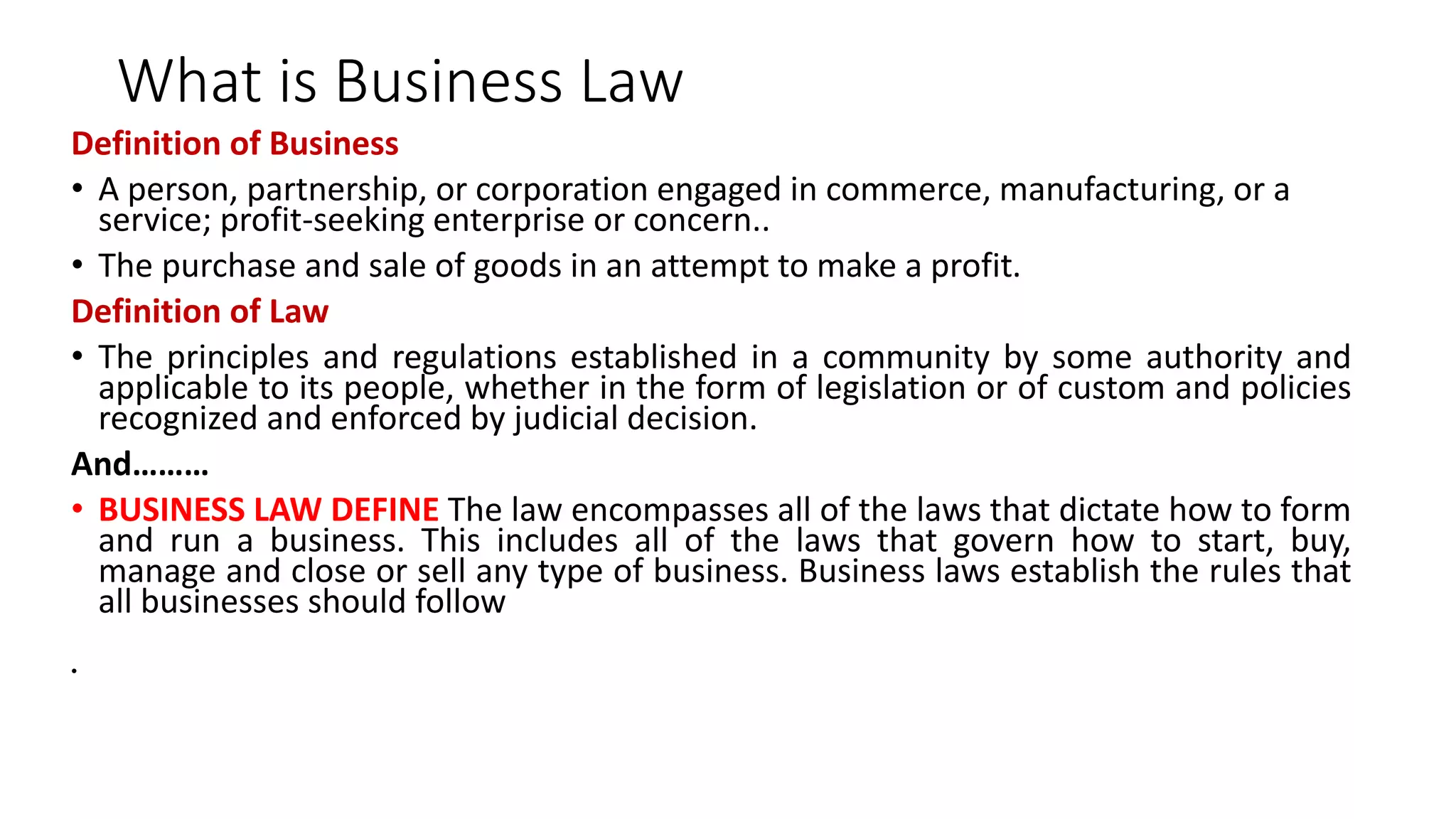 Business law | PPTX
