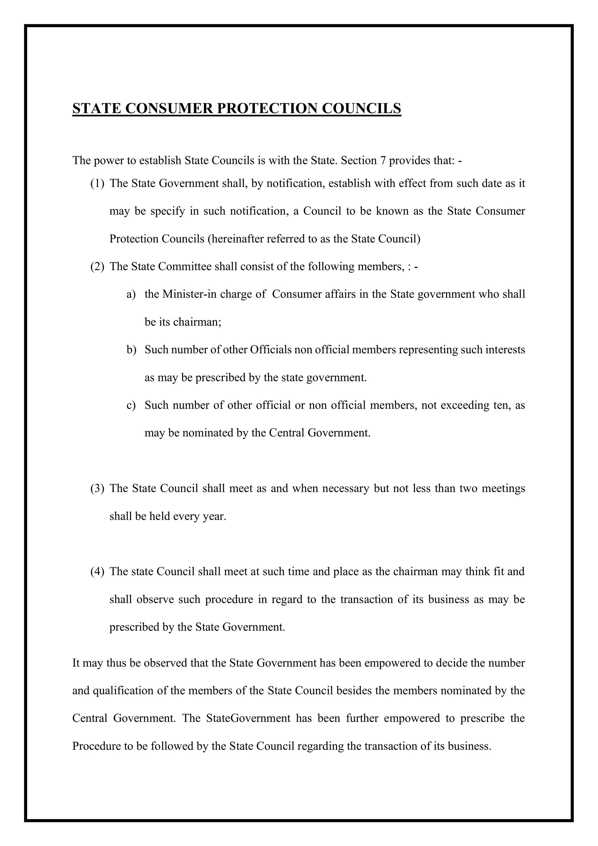 Consumer Protection Councils & the rights of a consumer | PDF