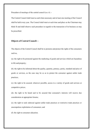 Consumer Protection Councils & the rights of a consumer | PDF