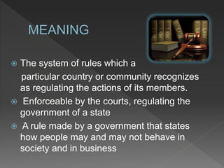 Business law - Meaning and Sources | PPT