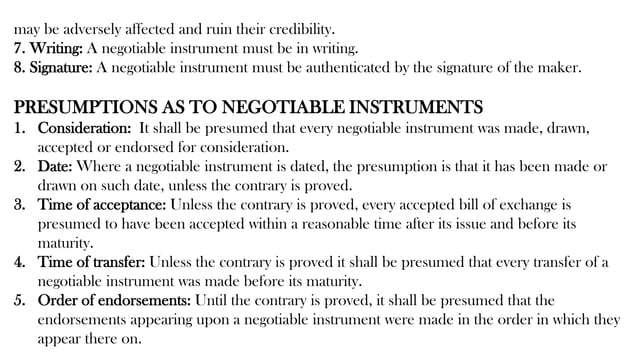 business law, what is negotiable instruments? | PDF