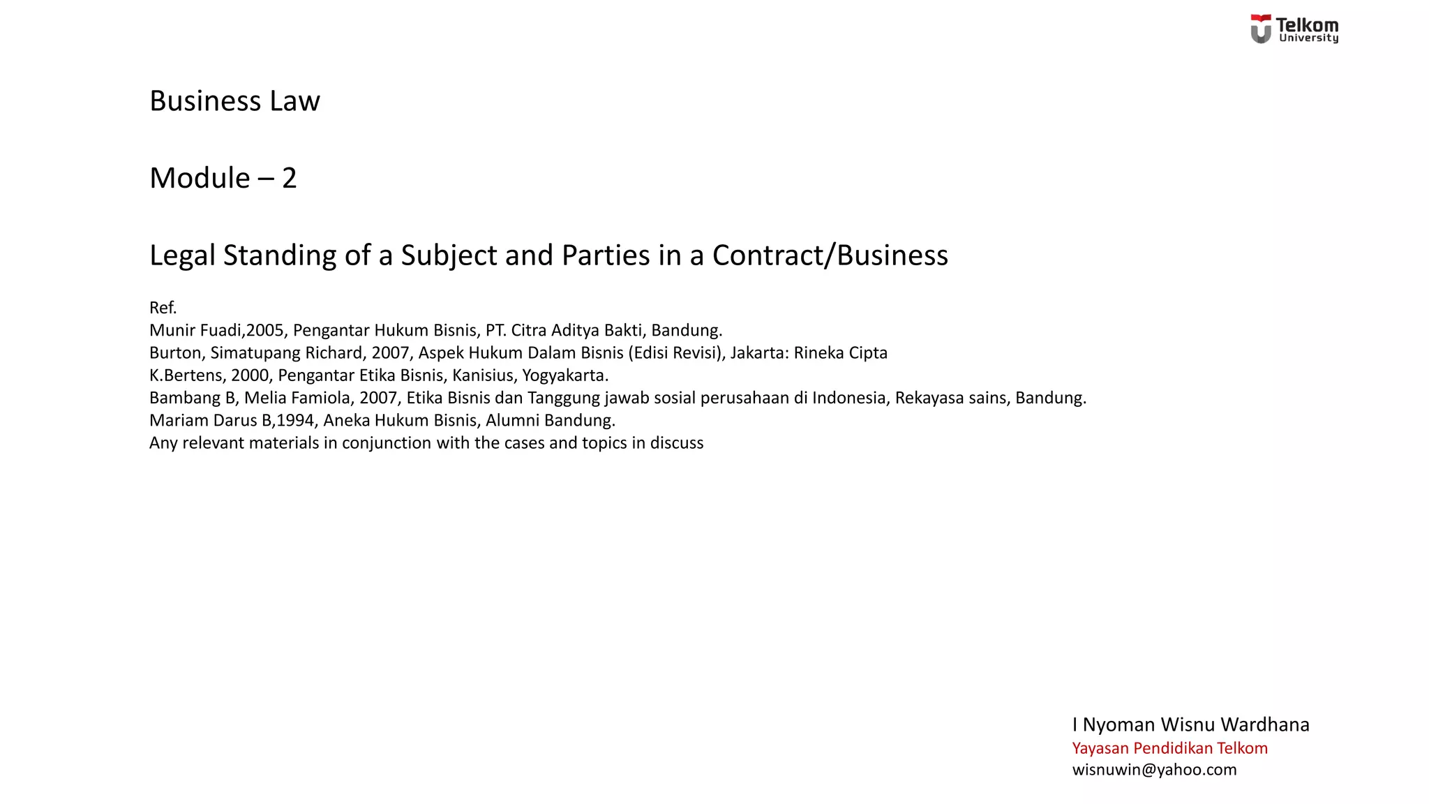 Business law module 2 | PDF