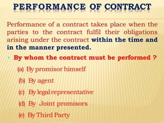 Performance of Contract | PDF