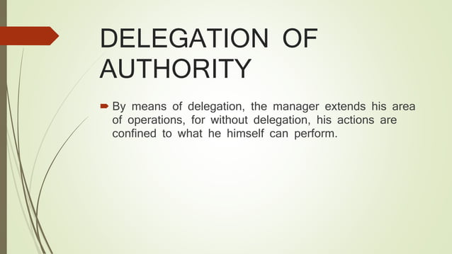 Delegation of authority | PPTX | Law