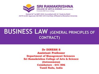 Business law - General Principles of Contract | PPTX