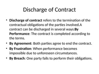 Business law - General Principles of Contract | PPTX