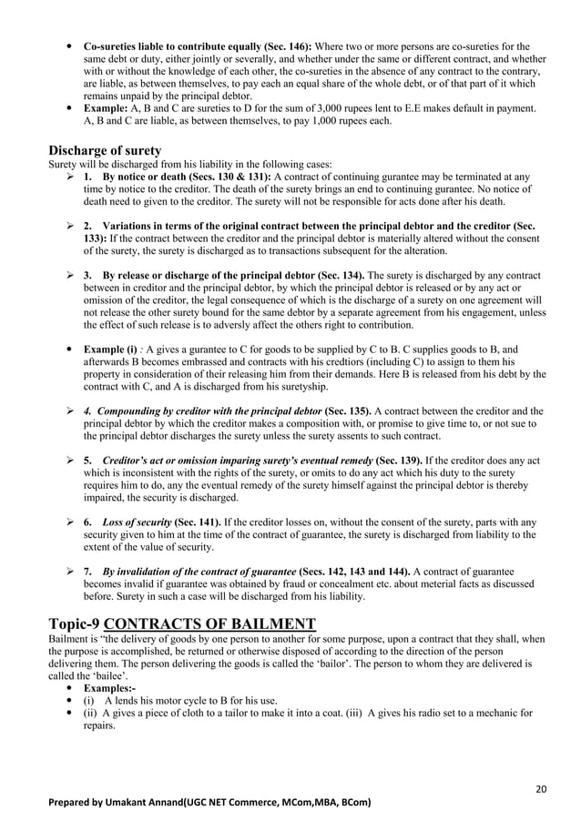 Business law (UGC NET Commerce) | PDF