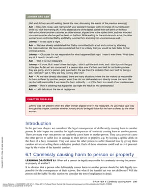 LAWS1100 Nickolas James Business law 4_e_----_(chapter_6_carelessly ...