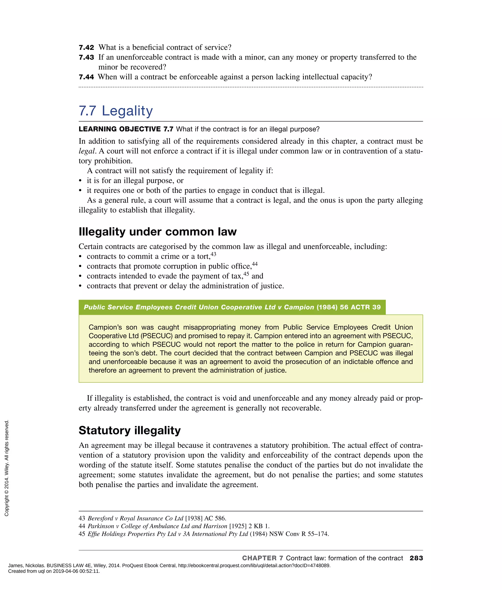 LAWS1100 Nickolas James Business law 4_e_----_(chapter_7_contract_law ...