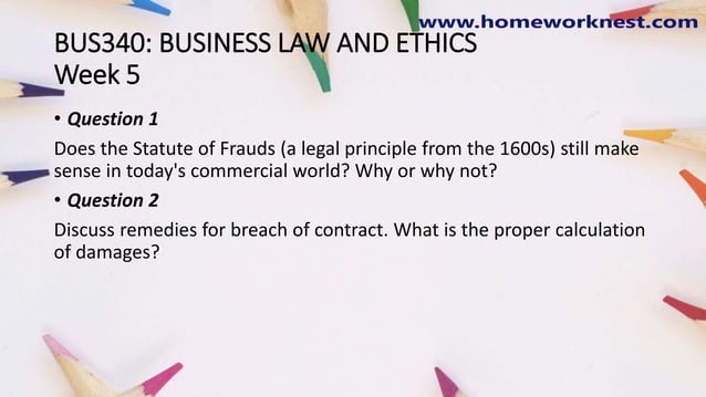 BUS340: BUSINESS LAW AND ETHICS | PPTX