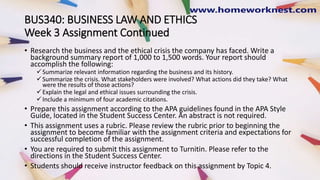 BUS340: BUSINESS LAW AND ETHICS | PPTX