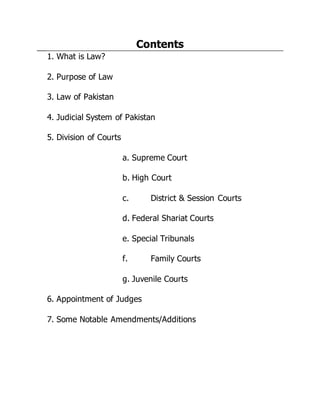 The judicial system of Pakistan | DOCX