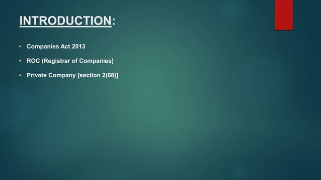 Incorporation of Company - ROC filling & procedure (Business Law) | PPT