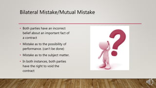 Business law c8 genuine assent | PPTX | Law