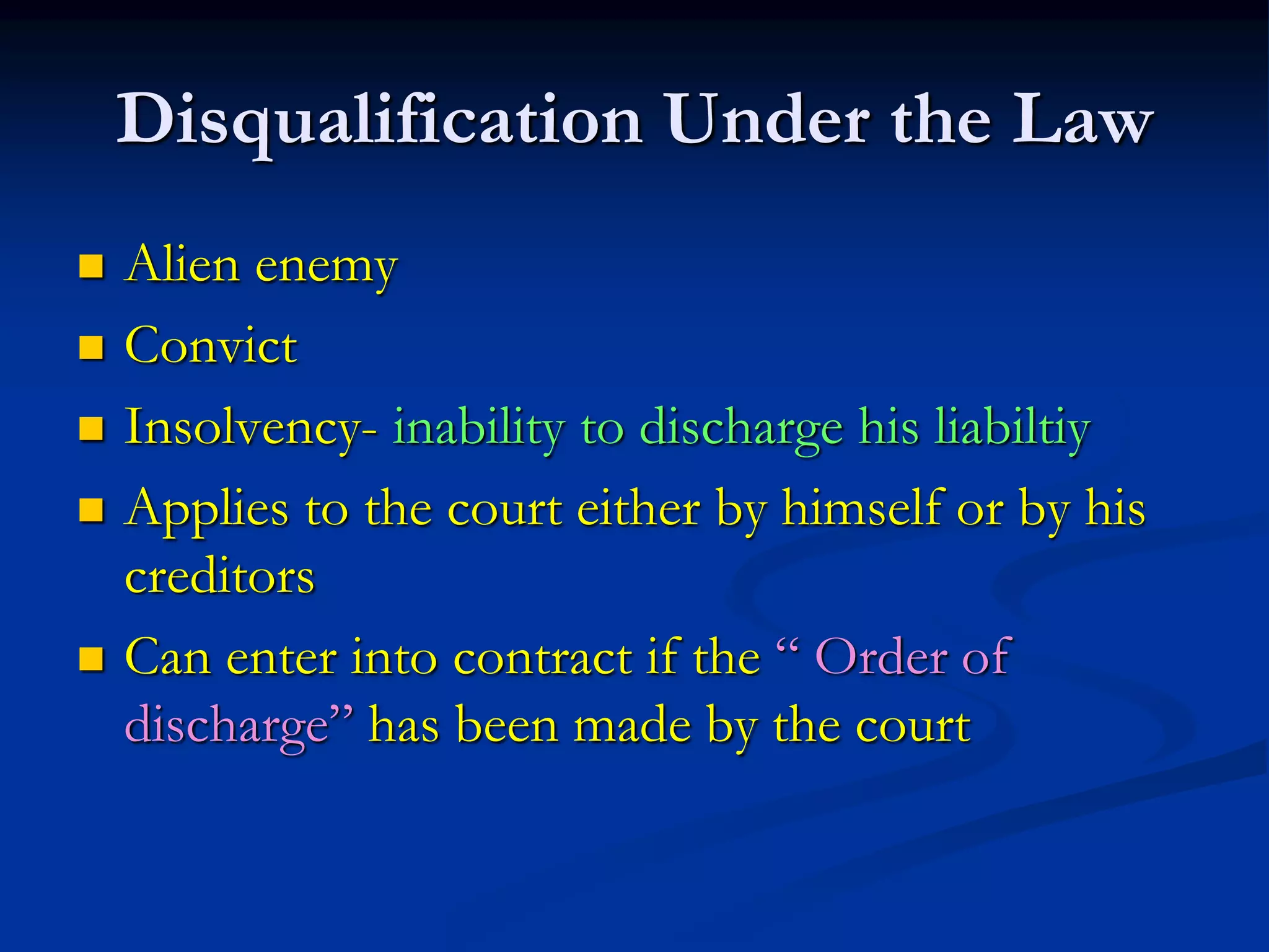 Business law competency of parties , consideration and object | PPT