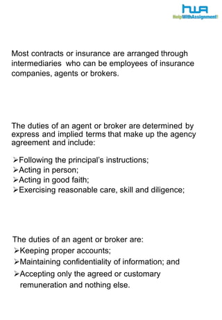 Business law- Insurance Law | PPTX