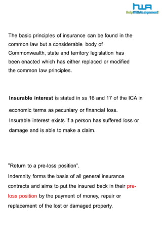 Business law- Insurance Law | PPTX