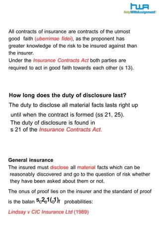 Business law- Insurance Law | PPTX