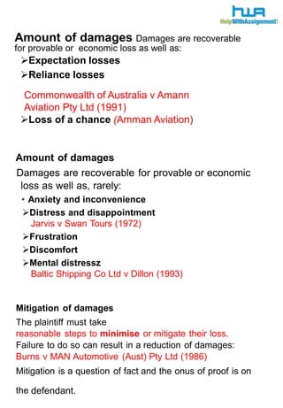 Rights of the Parties and Discharge; Remedies for Breach of Contract | PPTX