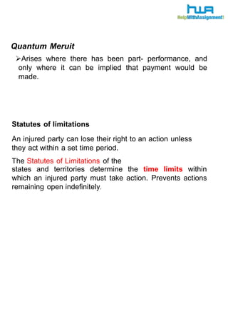 Rights of the Parties and Discharge; Remedies for Breach of Contract | PPTX
