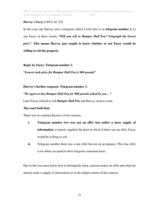 Business law lecture notes | PDF