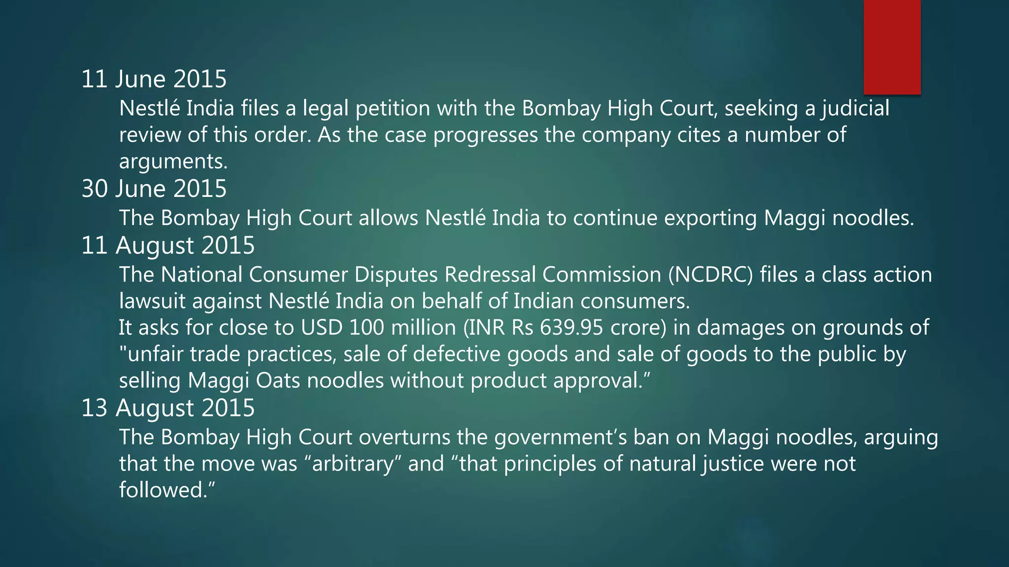 Case: Maggi Noodles safety concerns in India 2015 (Excessive lead MSG ...